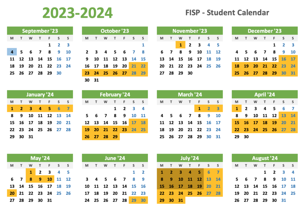 Forest International School Calendar 2024-2025 [Academic Year]