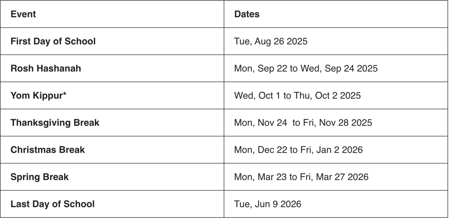 Portland Public Schools Calendar 2025-2026 [District]